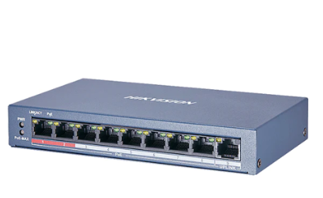 SWITCH HIKVISION PoE+ 250 METROS PoE LARGA DISTANCIA 8 PUERTOS 10/100 ...